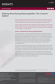 Ceramic-on-Ceramic (CoC) Hip Resurfacing Systems